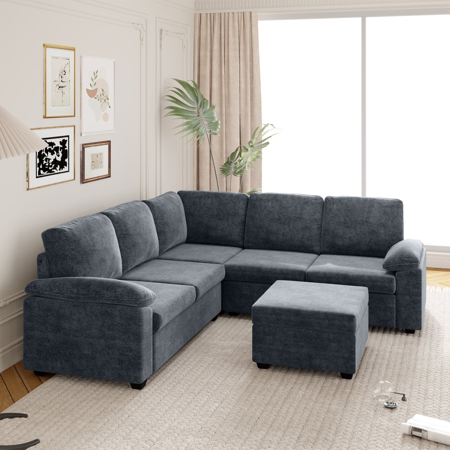 Sectional Couches for Living Room, Convertible Sectional Sofa Couch L ...