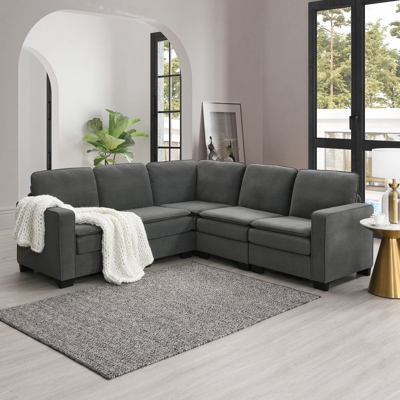 Sectional Couches for Living Room, Convertible Sectional Sofa L Shaped ...