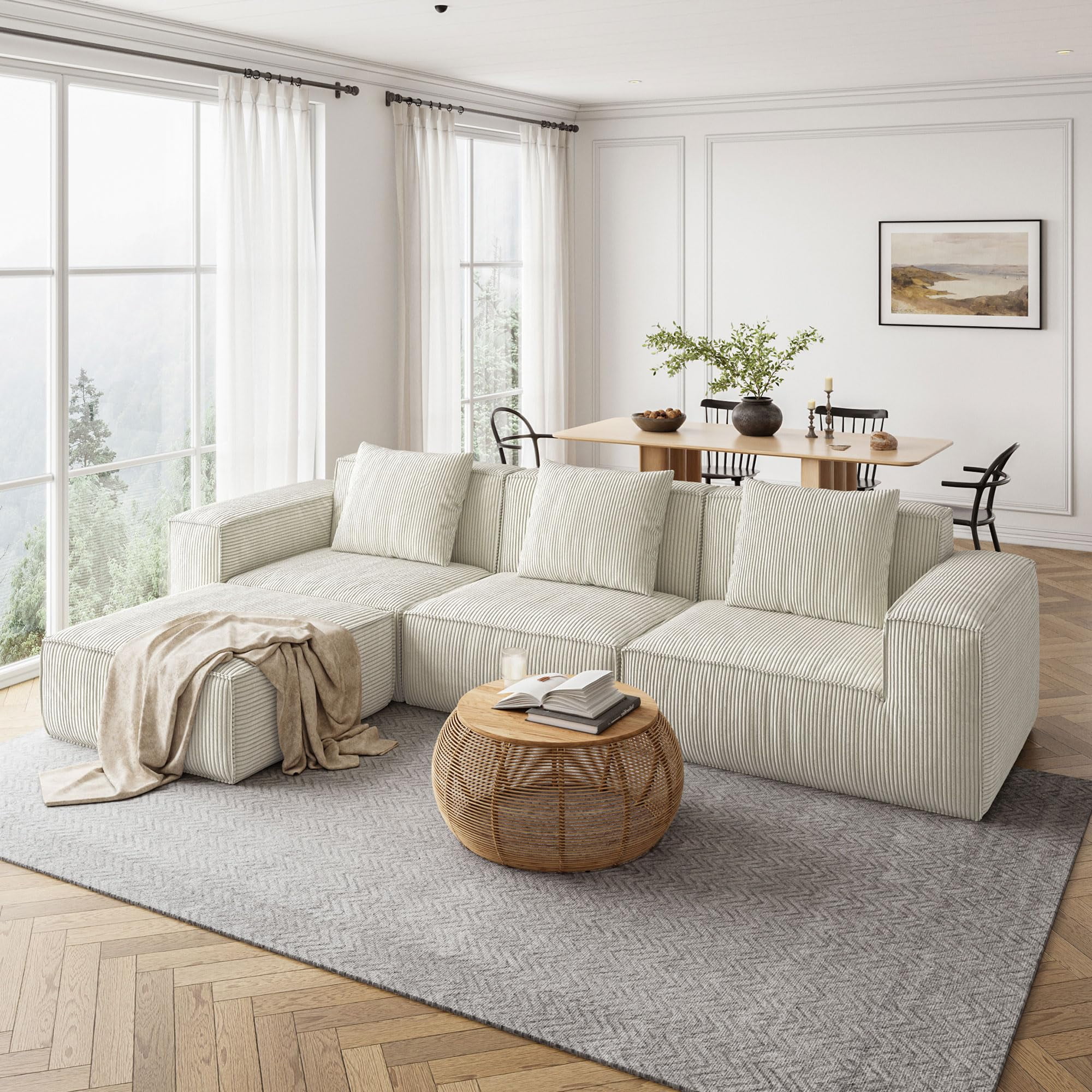 Sectional Couches for Living Room Furniture 4 Seater Daybed 118 ...