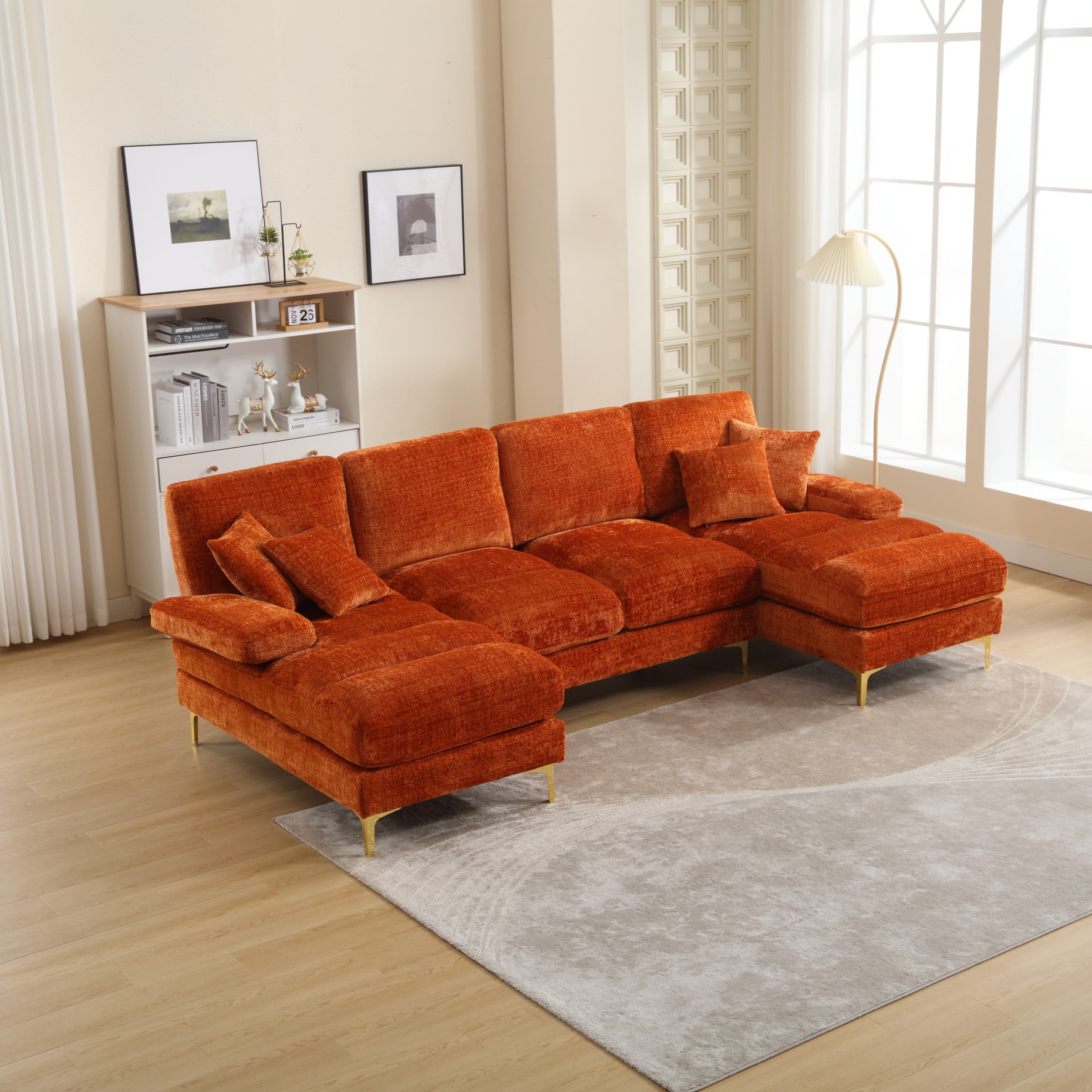 Sectional Couches for Living Room, U-Shaped Couch Convertible Sectional ...