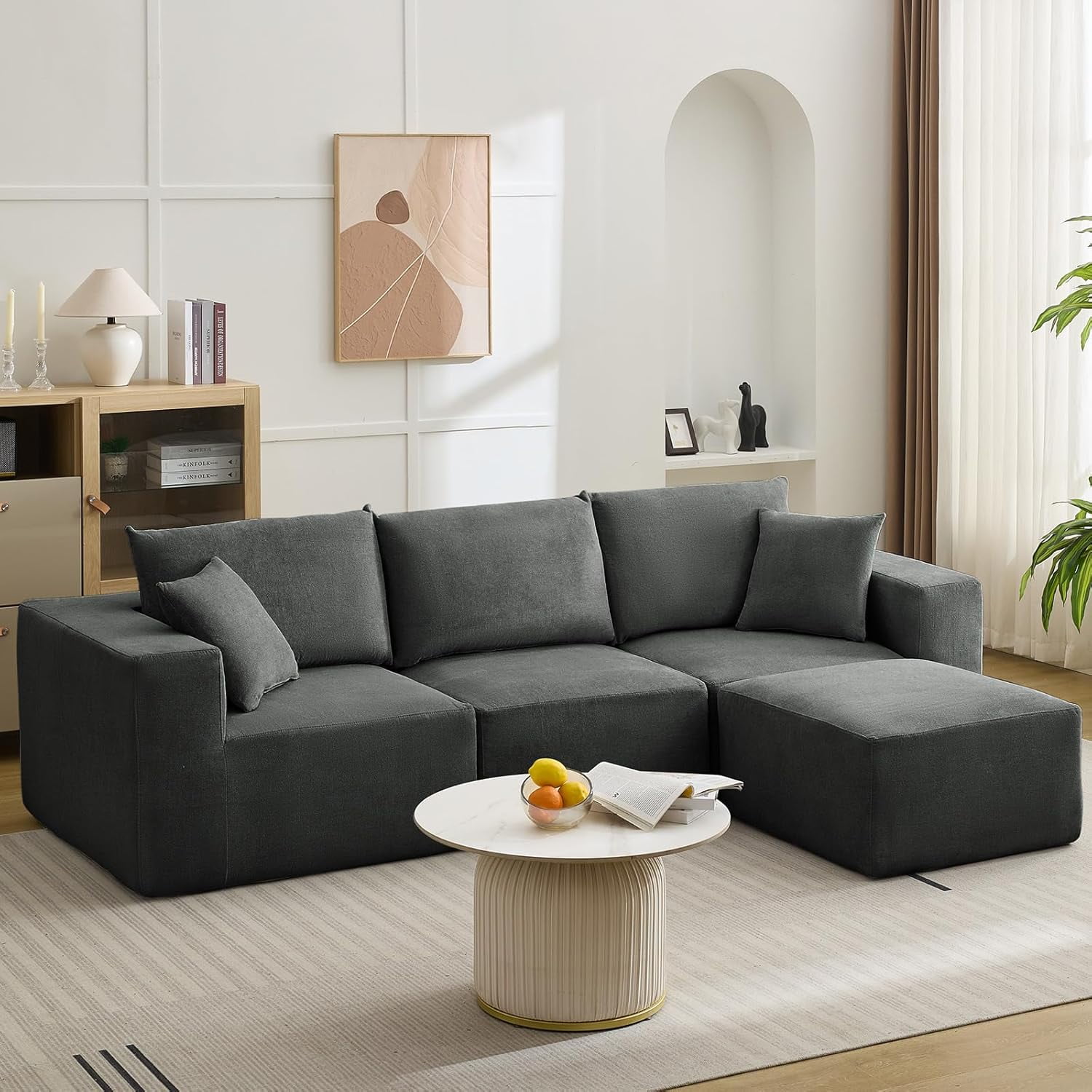 Sectional Modern Sleeper Sofa Couches for Living Room,108”Modern L ...