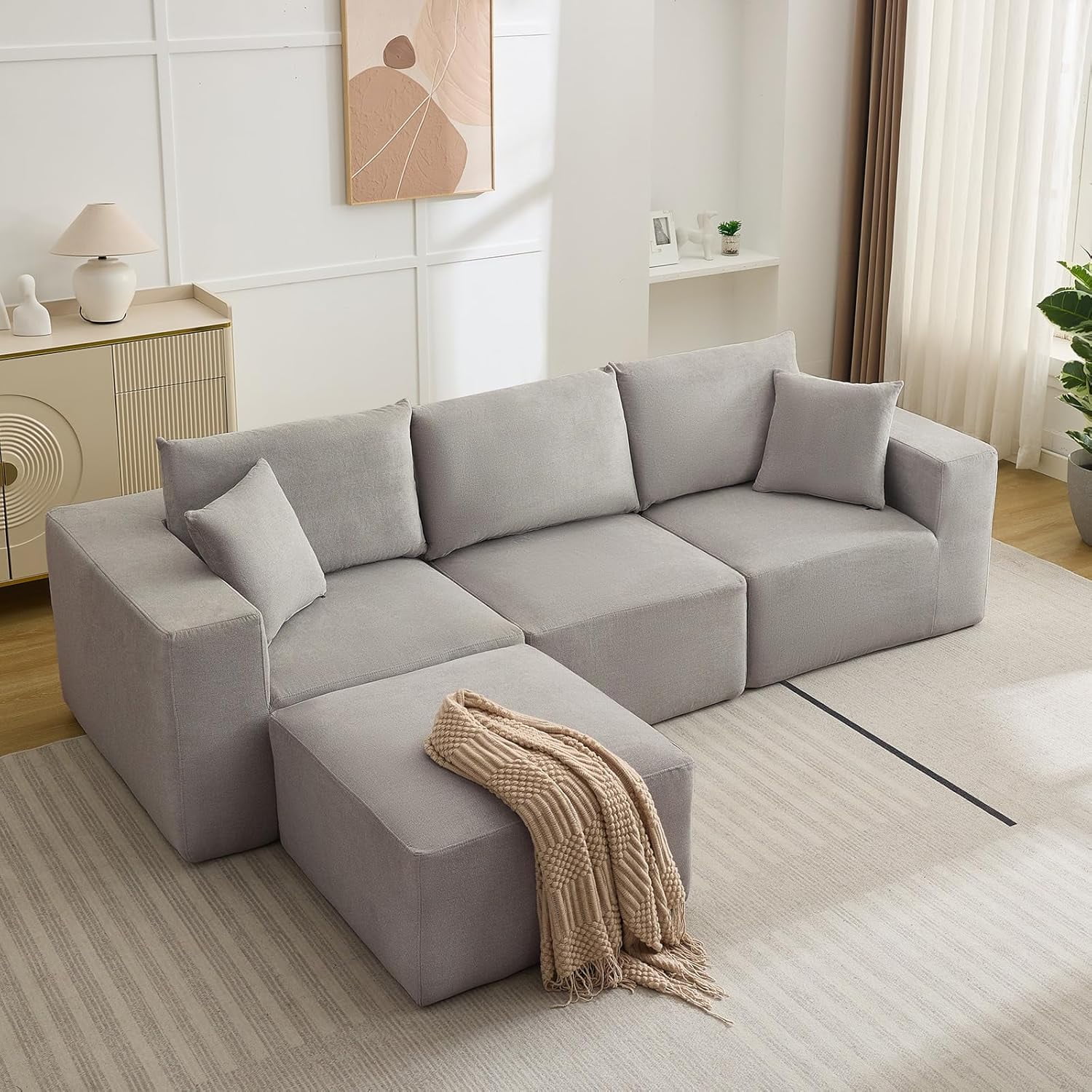 Sectional Modern Sleeper Sofa Couches for Living Room,108”Modern L ...