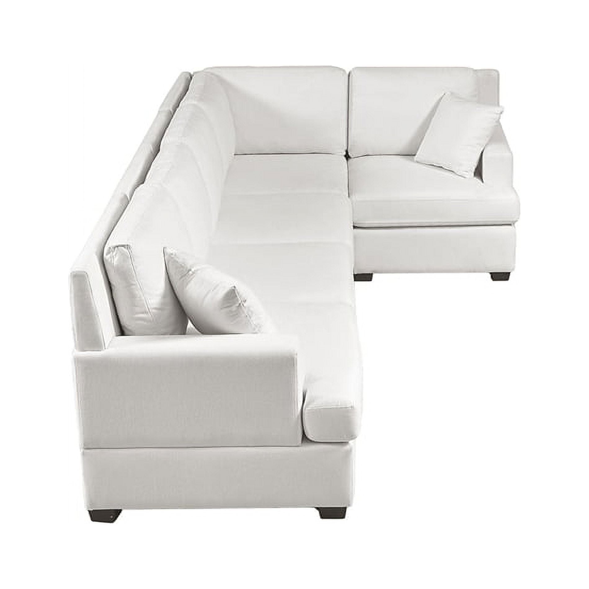 Sectional Modular Sofa with 2 Tossing Cushions and Solid Frame, Stylish ...