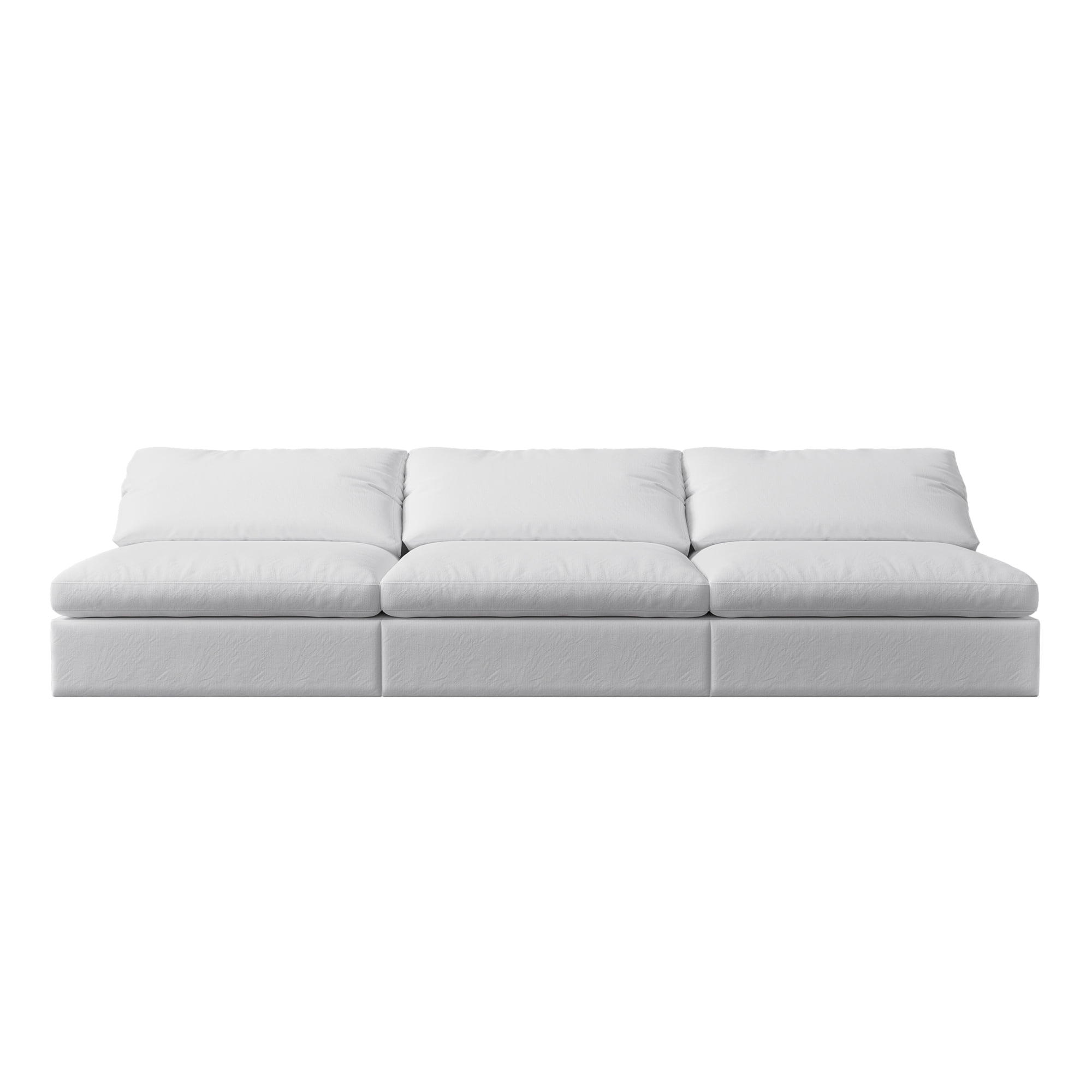 Sectional Sofa 3-Seater Modular Armless Sofa Set Free Combination Soft ...