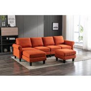 Homall Modern U-Shape Sectional Sofa, Chenille Fabric Modular Couch, 4 ...