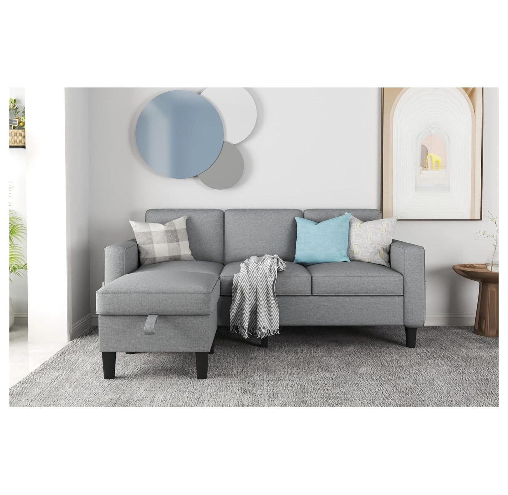 Sectional Sofa Couches for Living Room, Small Space Couch L-Shaped Sofa ...