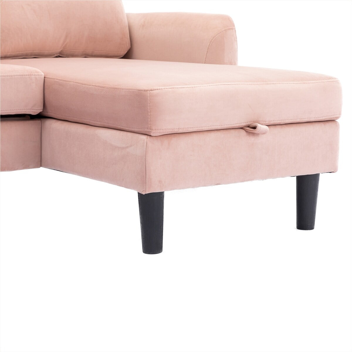 Sectional Sofa Reversible Sectional Sleeper with Storage Chaise Pink ...