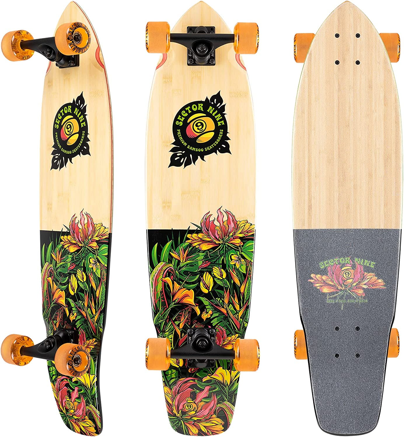 Sector 9 Longboard Eden Ft. Point Kicktail Cruiser 8.75" x 34 ...