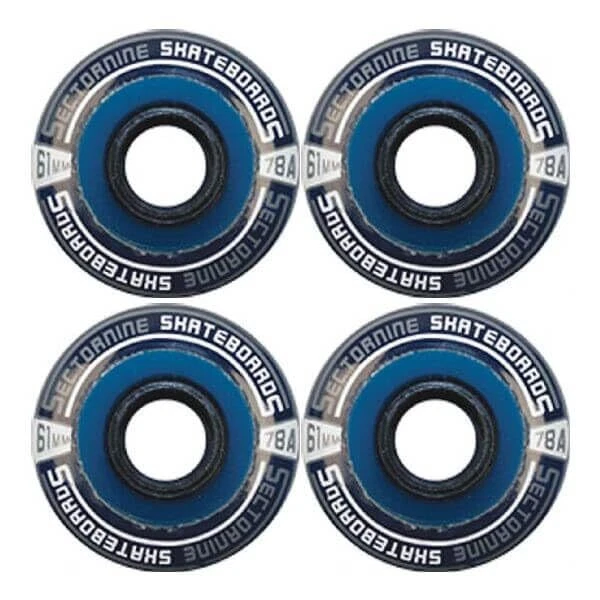 Sector 9 Nineballs 61mm 78A Clear Blue Skateboard Wheels (Set of 4 ...