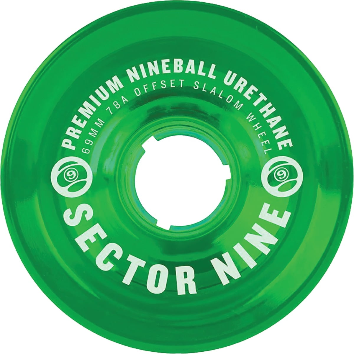 Sector 9 Nineballs Skateboard Wheels 78a 69mm Clear Green - Walmart.com