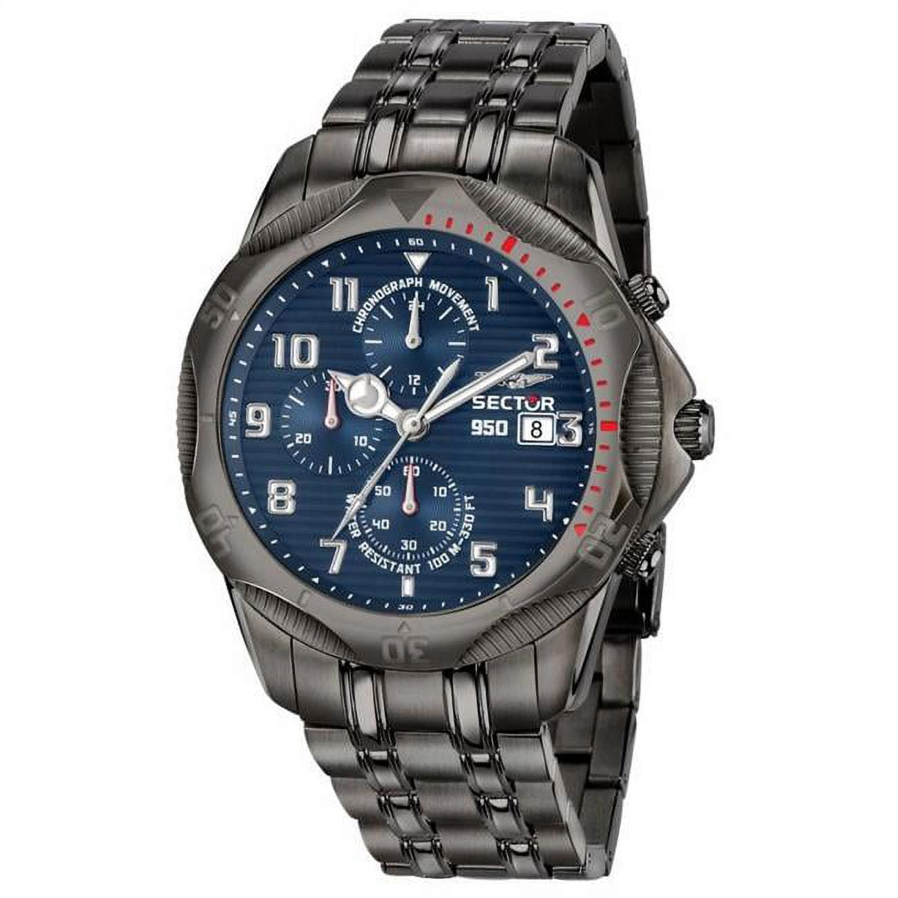 Sector R3273981005- 950 Chronograph Blue Dial Stainless Steel Quartz ...