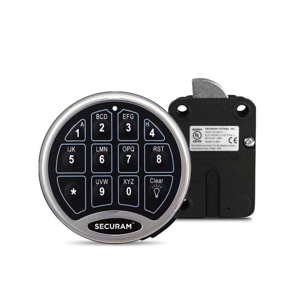 SecuRam Safelogic BackLit Electronic Lock & Keypad SET - Swingbolt ...