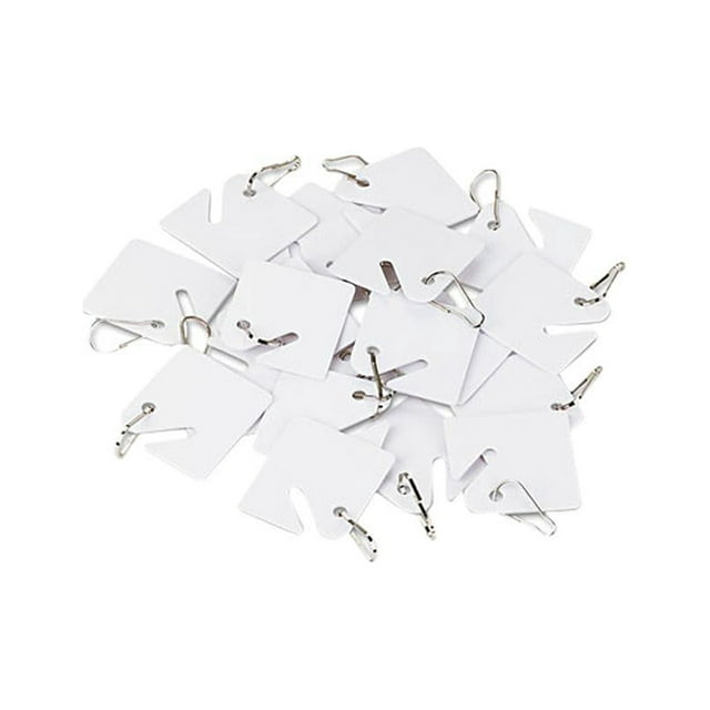 SecurIT Replacement Slotted Key Cabinet Tags, 1 5/8 x 1 1/2, White, 20 ...