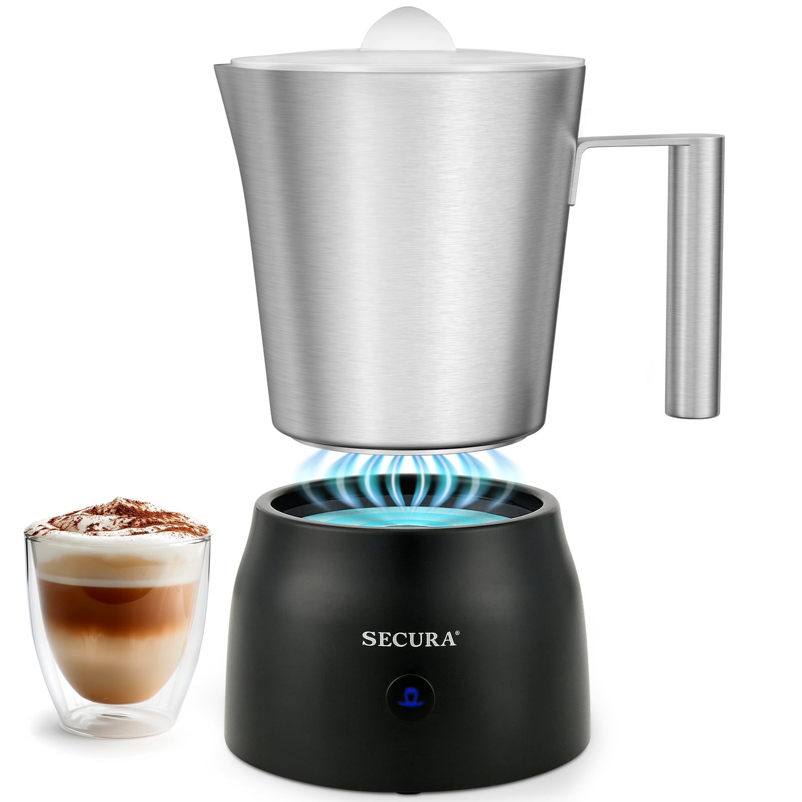 Secura 4-in-1 Milk Frother and Hot Chocolate Machine, 17oz Stainless ...