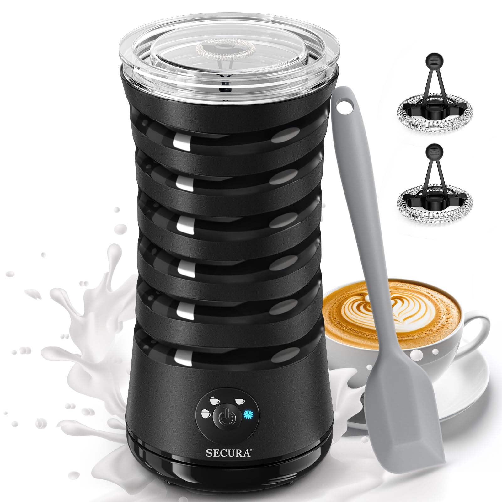 Secura Electric Milk Frother, Automatic Milk Steamer, 4-IN-1 Hot & Cold ...
