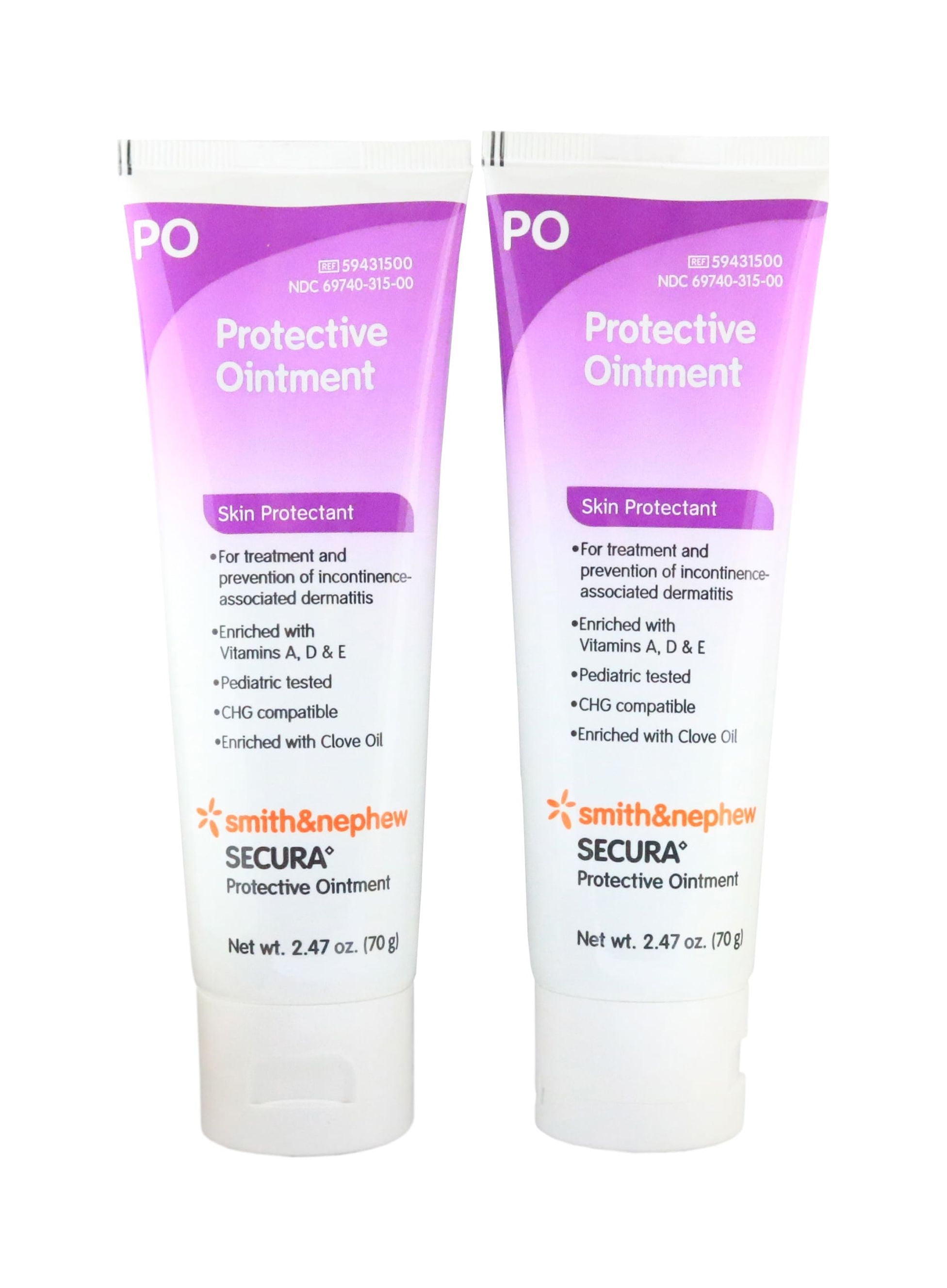 Secura Protective Ointment Skin Protectant 2.47 oz Tube - Pack of 2 ...