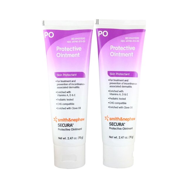 Secura Protective Ointment Skin Protectant 2.47 oz Tube - Pack of 2 ...