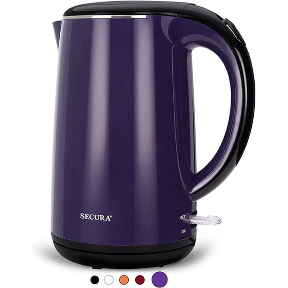 Secura Original Double Wall Stainless Steel Electric Kettle 1.8 Qt ...