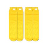 Secure (2 Pairs) Ultra Soft Non-Slip Grip Slipper Socks, Yellow - Fall ...