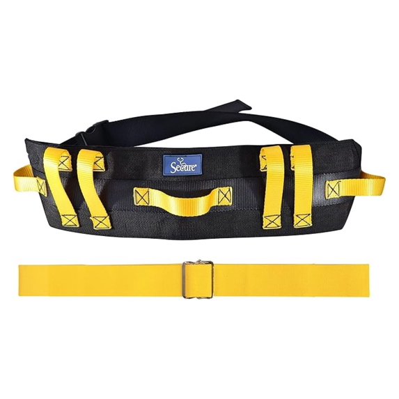 Secure 62 Inch Transfer and Walking Gait Belt with 7 Handles and 60 ...