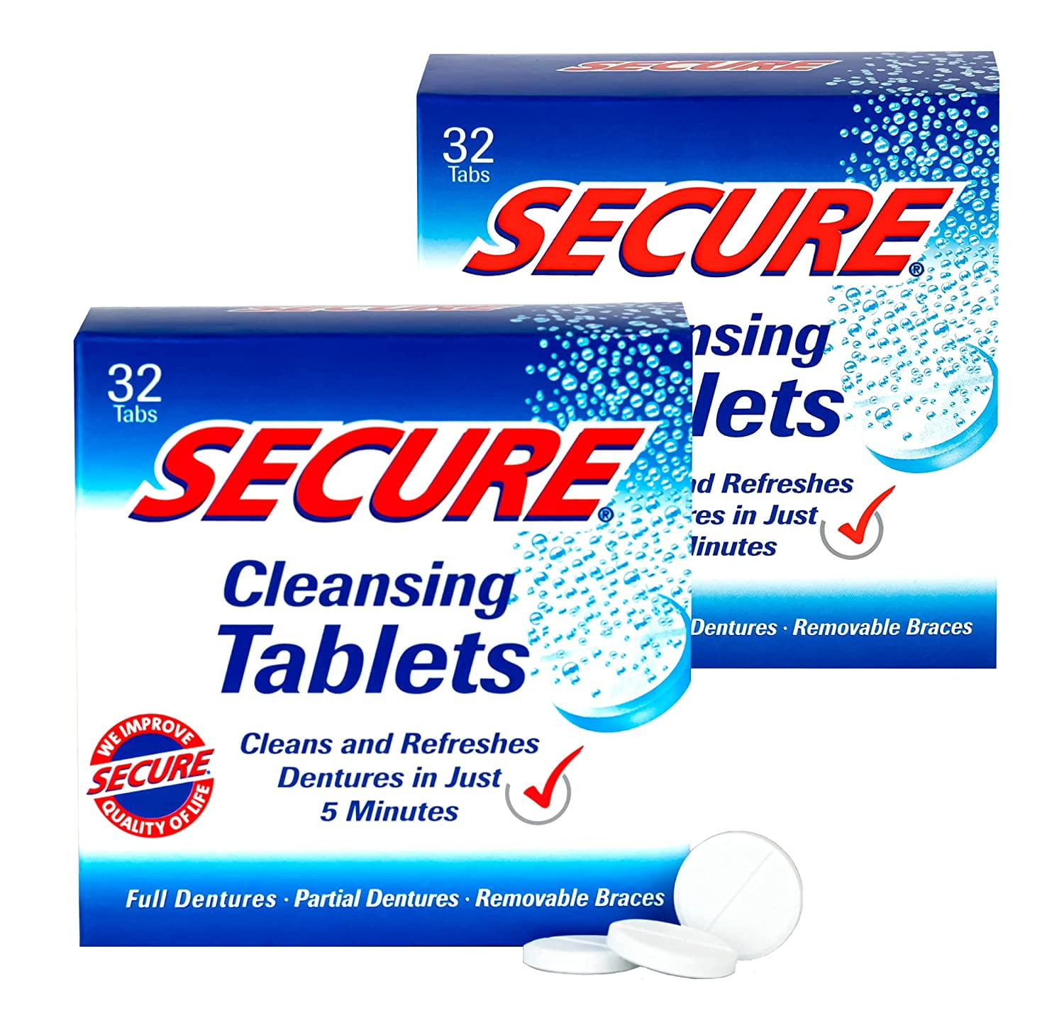 Secure Anti-Plaque Cleansing Tablets PH Formula Removes Odors, Stains ...