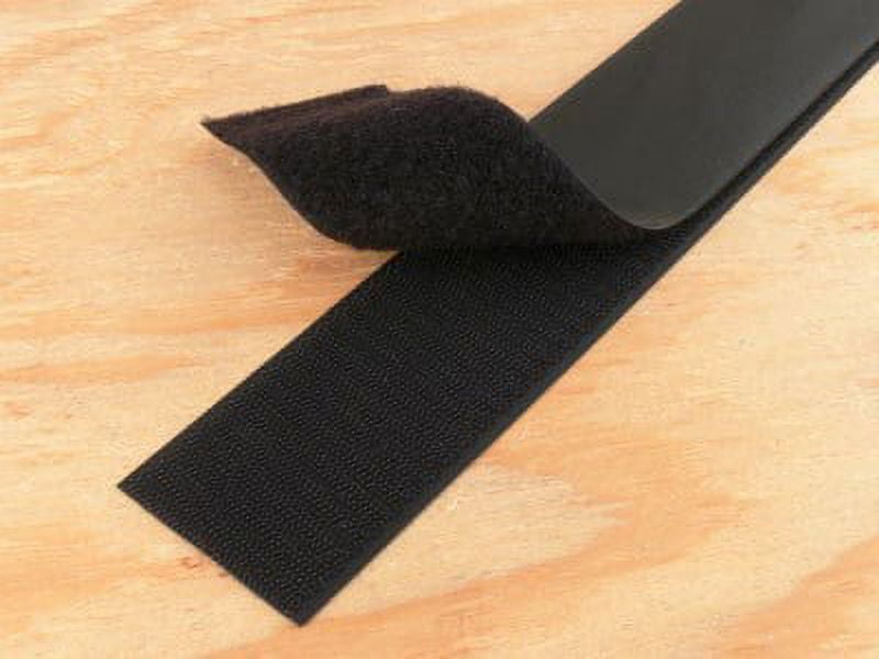 Secure Cable Ties 3 Inch Black Self-Adhesive Hook and Loop Tape - 25 ...