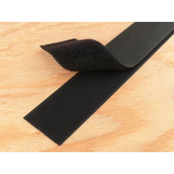 Secure Cable Ties 3 Inch Black Self-Adhesive Hook and Loop Tape - 25 ...