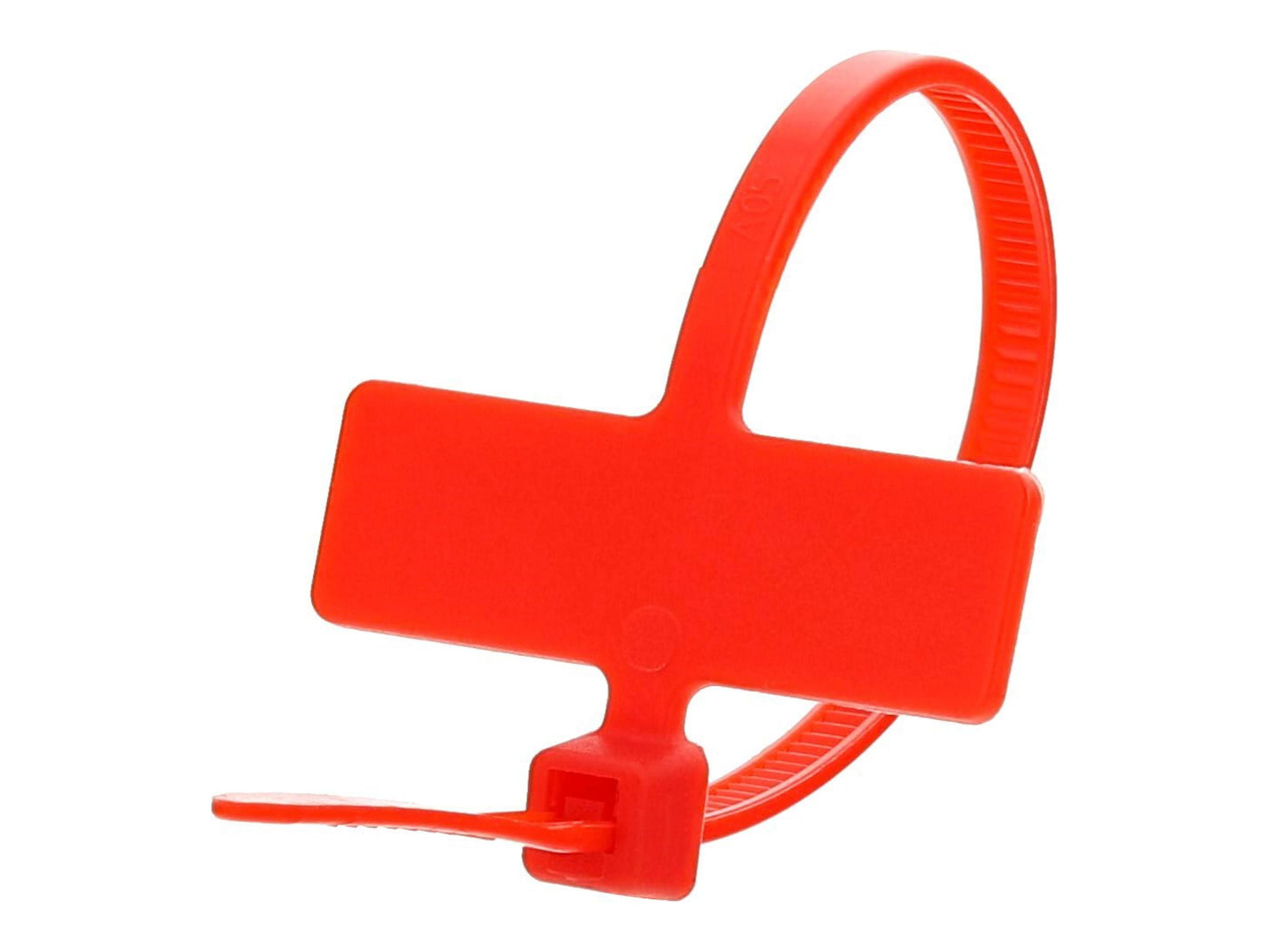 Secure Cable Ties 4 Inch Red Miniature ID Cable Tie - Inside Flag - 100 ...