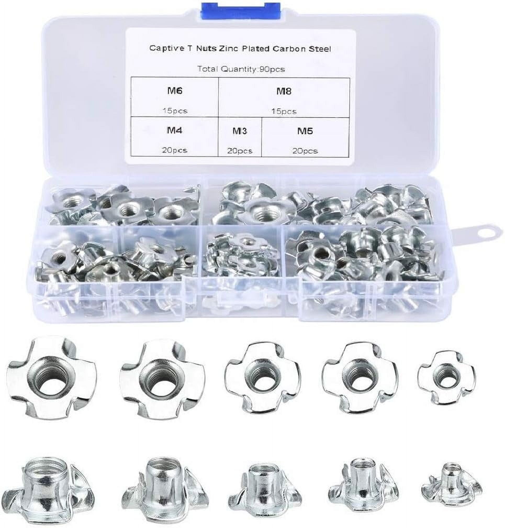 Secure Your Creations With Confidence, Carbon Steel Four Prong Tee Nut ...