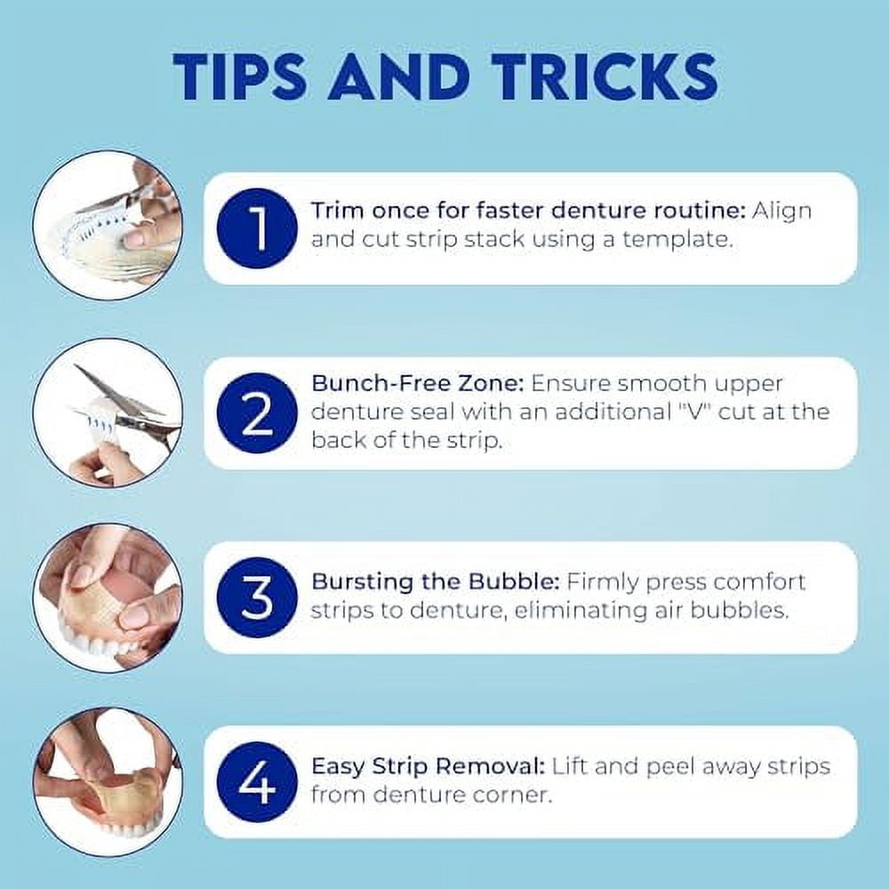 Secure - Denture Adhesive Strips - 15 Pcs - Walmart.com