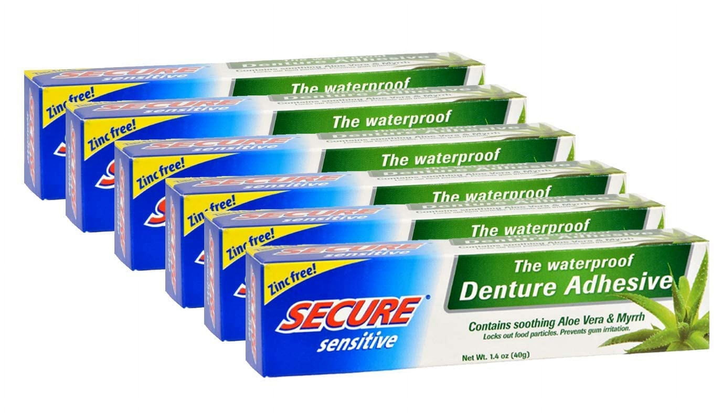 Secure Denture Bonding Adhesive, Zinc, 1 Ounce - Walmart.com