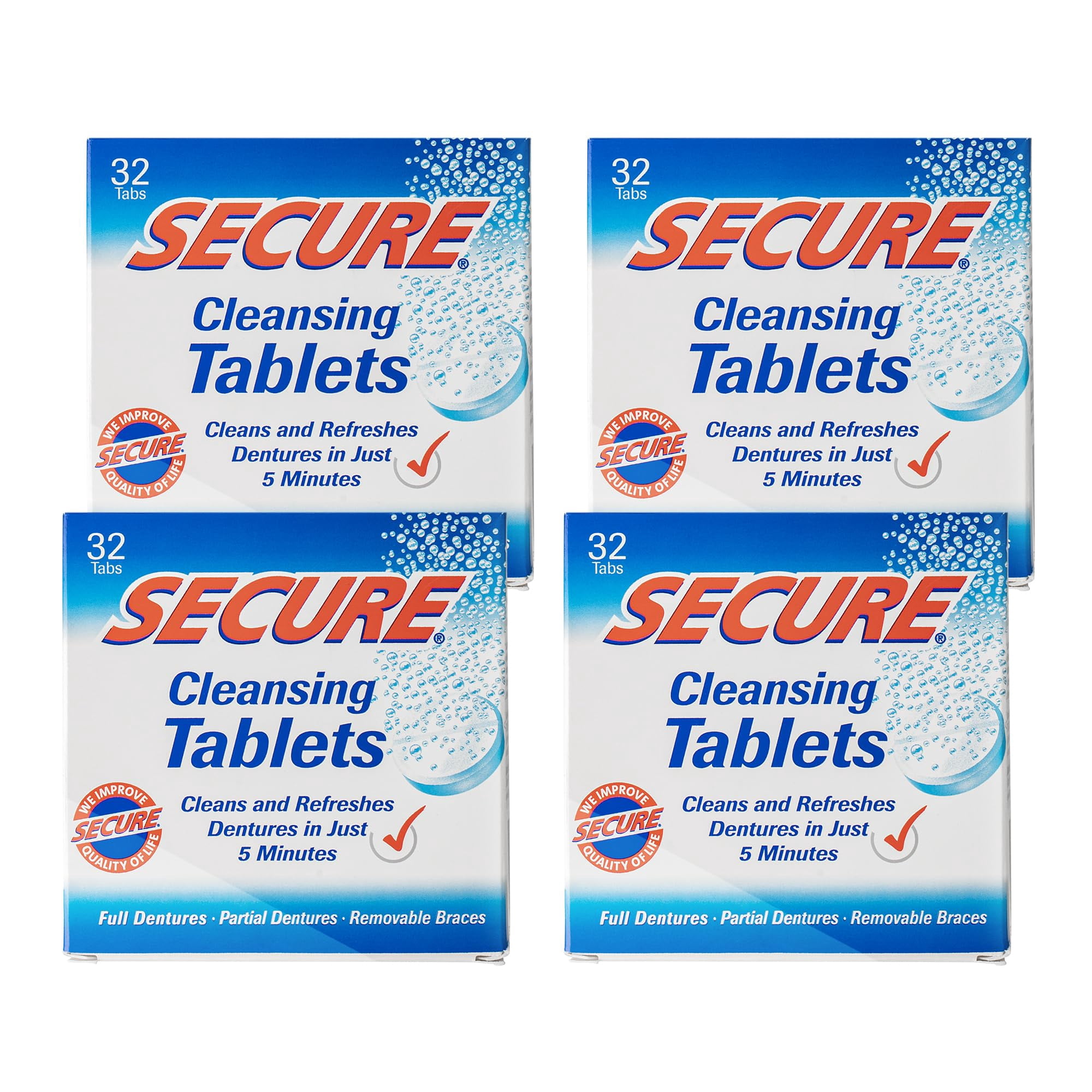 Secure Denture Cleansing Tablets 32 ea - Walmart.com