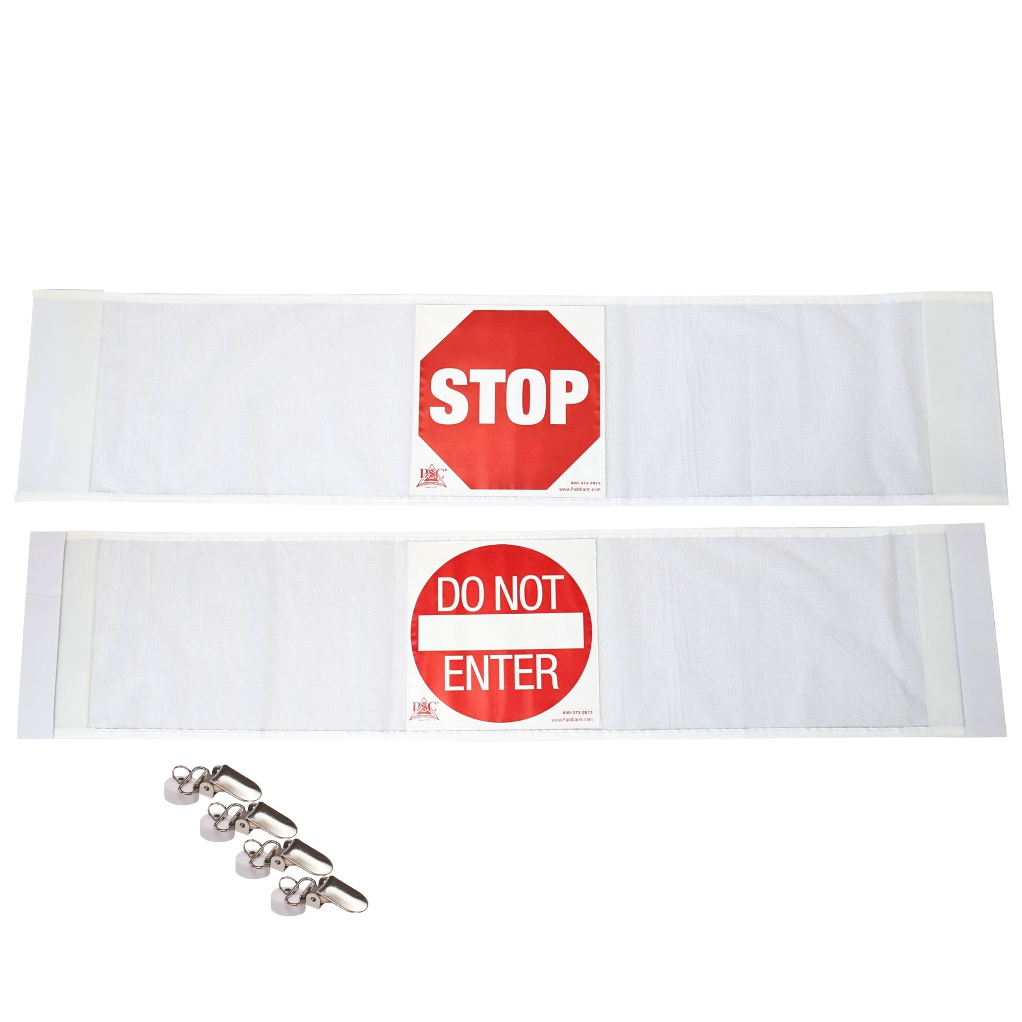Secure Door Guard Safety Banner with Magnet Clip Mounts, 50" Width ...