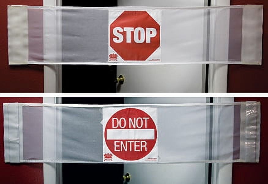 Secure Door Safety Banner - Keep Closed Warning, Stop & Do Not Enter ...