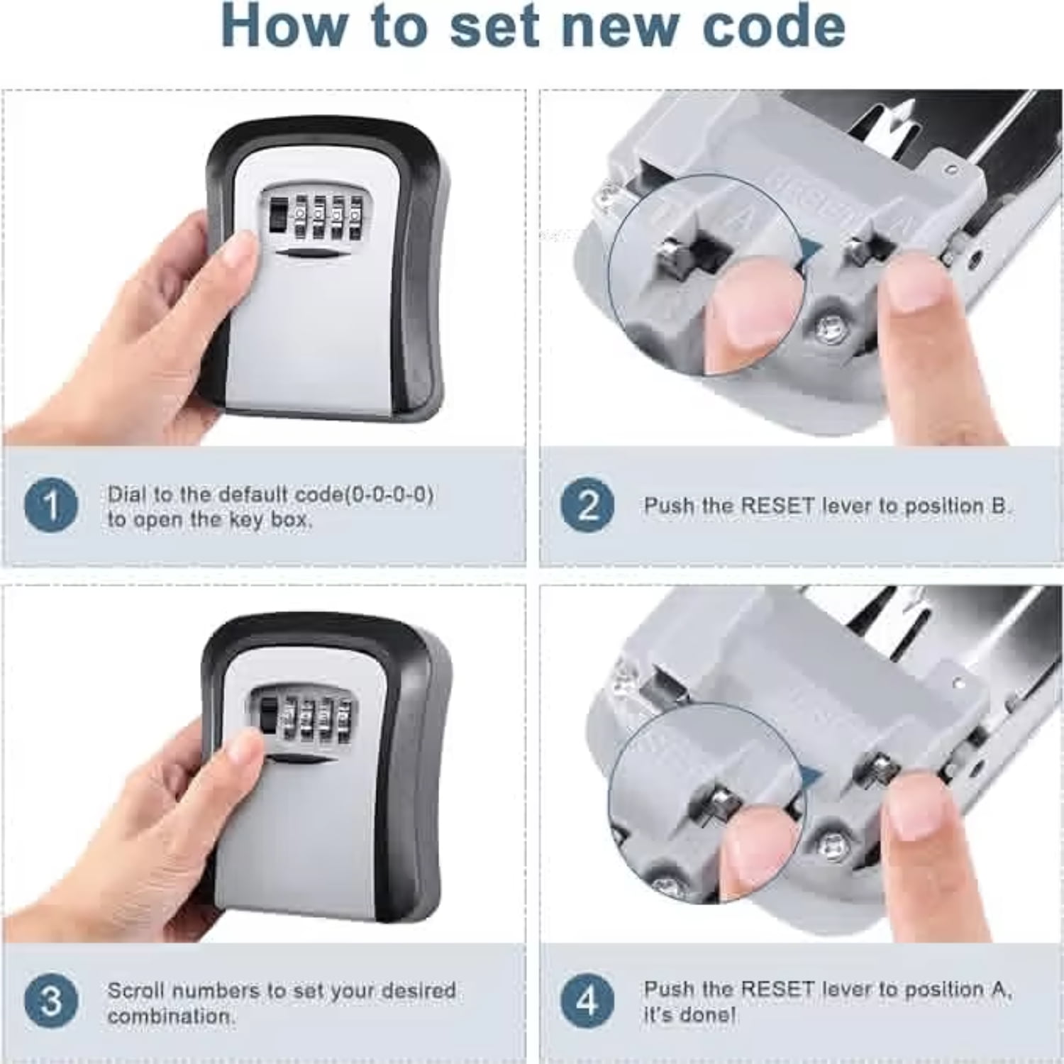 Secure Durable Simple 4 Digit Combination Lockbox Padlock for Key ...