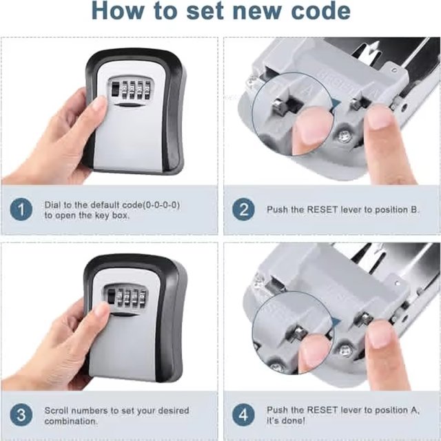 Secure Durable Simple 4 Digit Combination Lockbox Padlock for Key ...