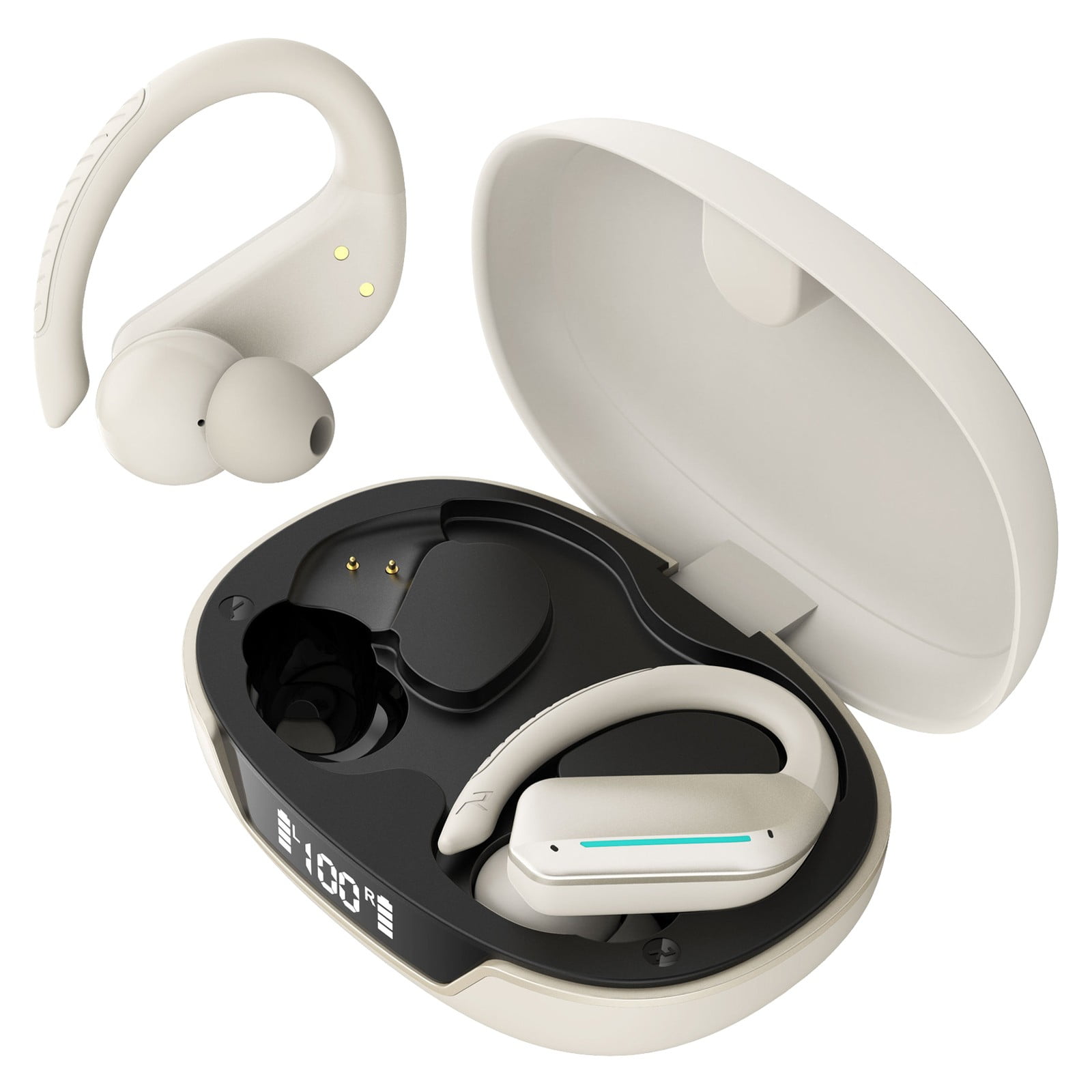 Secure Ear Hook Wireless Headphones with Immersive Panoramic Sound for ...