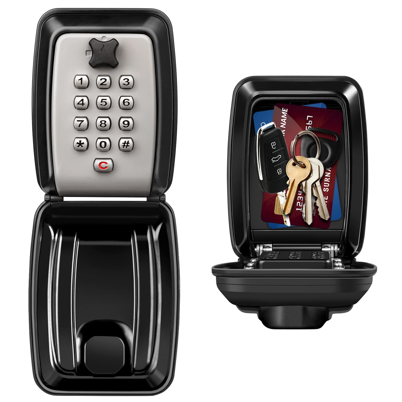 Secure Exterior Key Box, Large Wall Key Box with 12 Codes Anti-theft ...