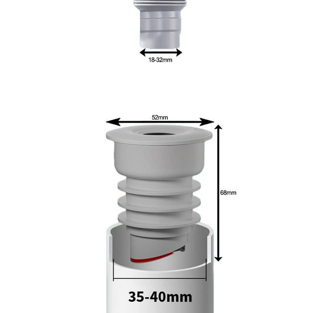 Secure Fit Bathroom Silicone Drain Pipe Usage Waterproof Adjustable ...