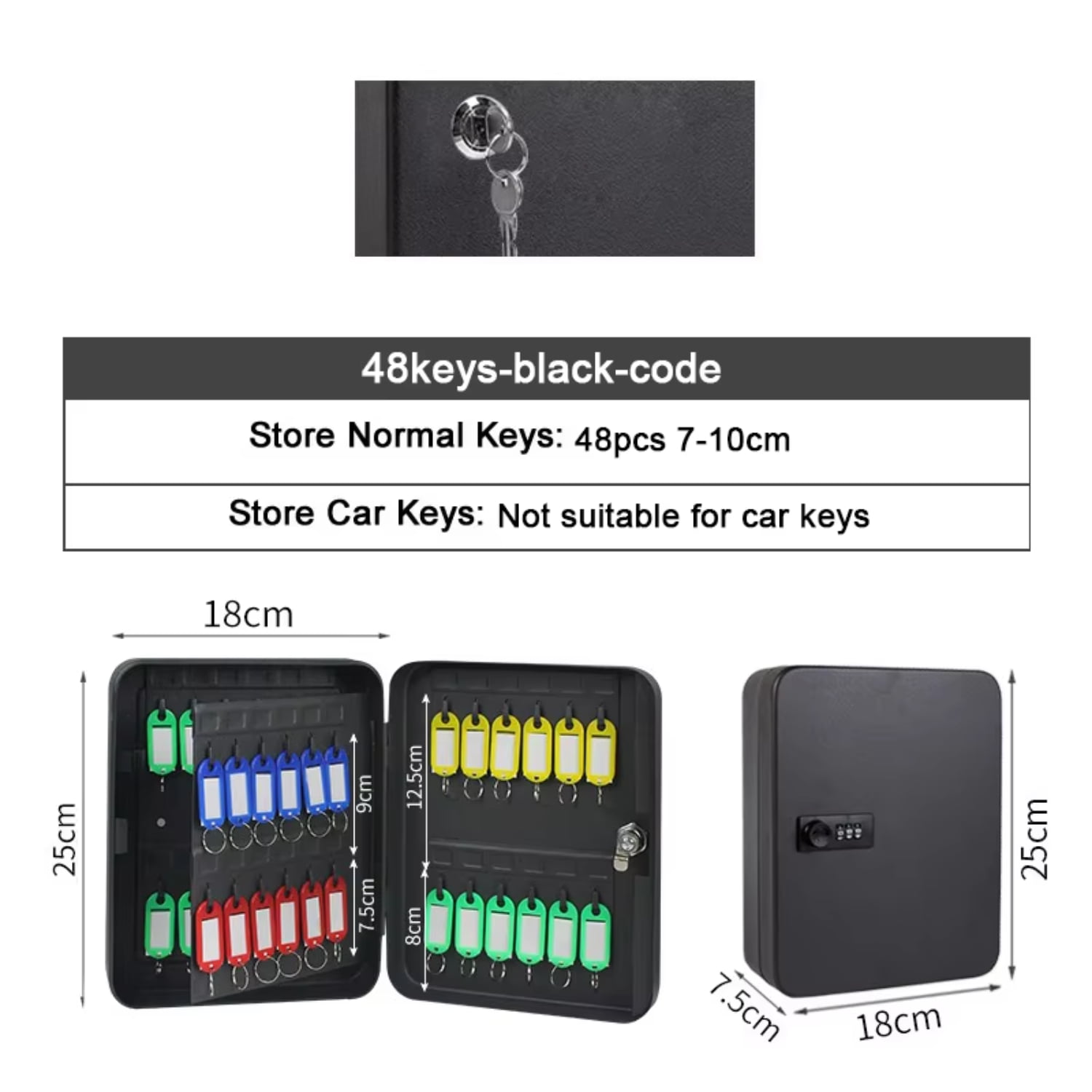 Secure Password Protected Multi Key Lock Box for Spare Car Keys ...
