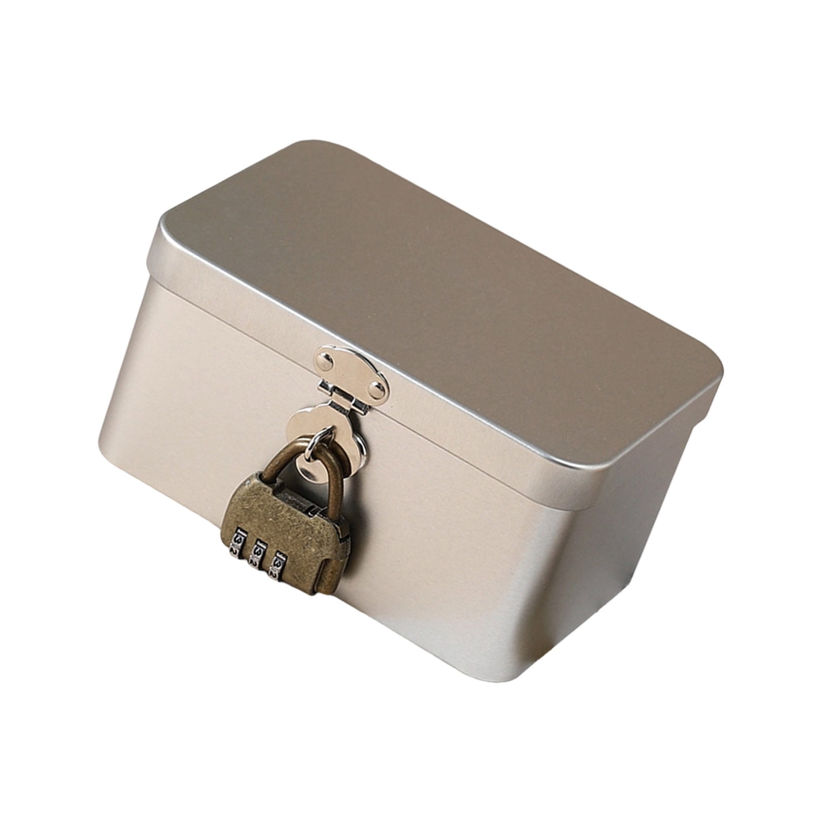 Secure Retro Styles Metal Organizers Box With Key Lock Office Desk ...