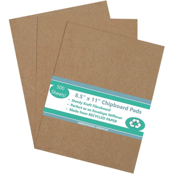 Secure Seal 8.5x11 Chipboard Pads Brown Scrapbooking Sheets 22PT (.022 ...