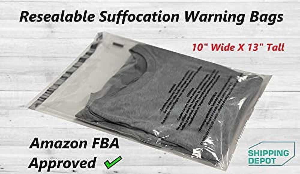 Secure Seal Self-Sealing Suffocation Warning Poly Bags 10x13 Inches ...