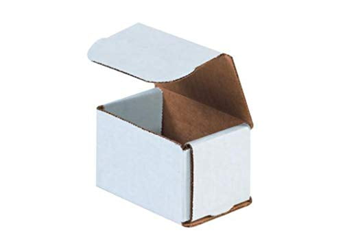 Secure Seal Shipping Boxes - 3x3x2" Mailers - White Foldable Corrugated ...