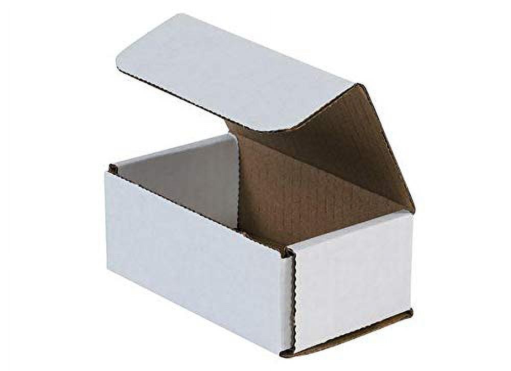Secure Seal Shipping Boxes - 5x3x2" Mailers - White Foldable Corrugated ...