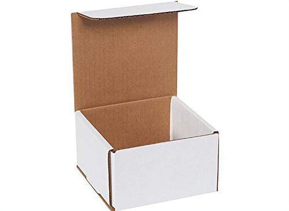 Secure Seal Shipping Boxes - 5x5x3" Mailers - White Foldable Corrugated ...