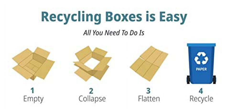 Secure Seal Shipping Boxes - 5x5x4" Mailers - White Foldable Corrugated ...