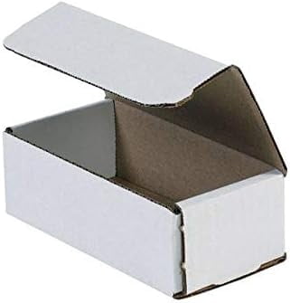 Secure Seal Shipping Boxes - 6x3x2" Mailers - White Foldable Corrugated ...