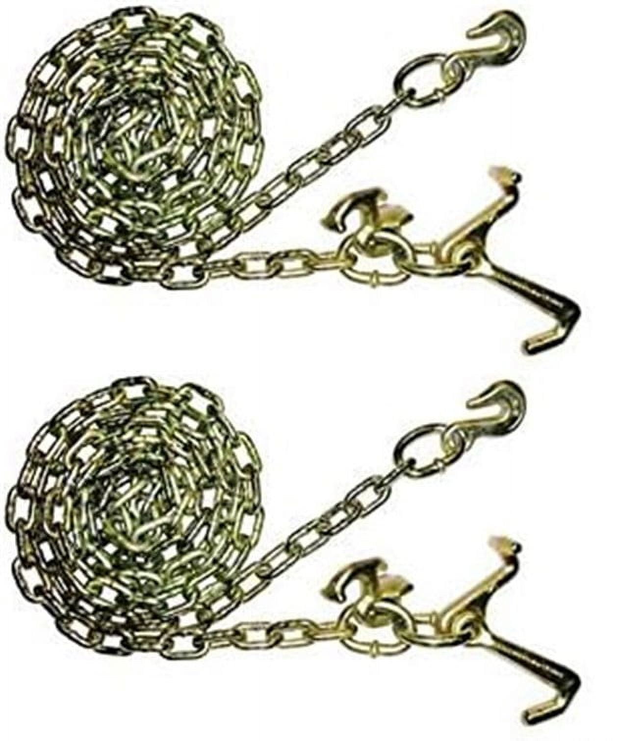Secure Tow AFGRTJ-08 (x2), 5/16" x 8' Wrecker Tow Truck Chain with R, T ...