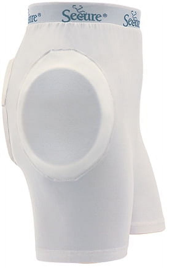 Secure Unisex Soft Hip Protector w/ Removable Tailbone Pad - White ...